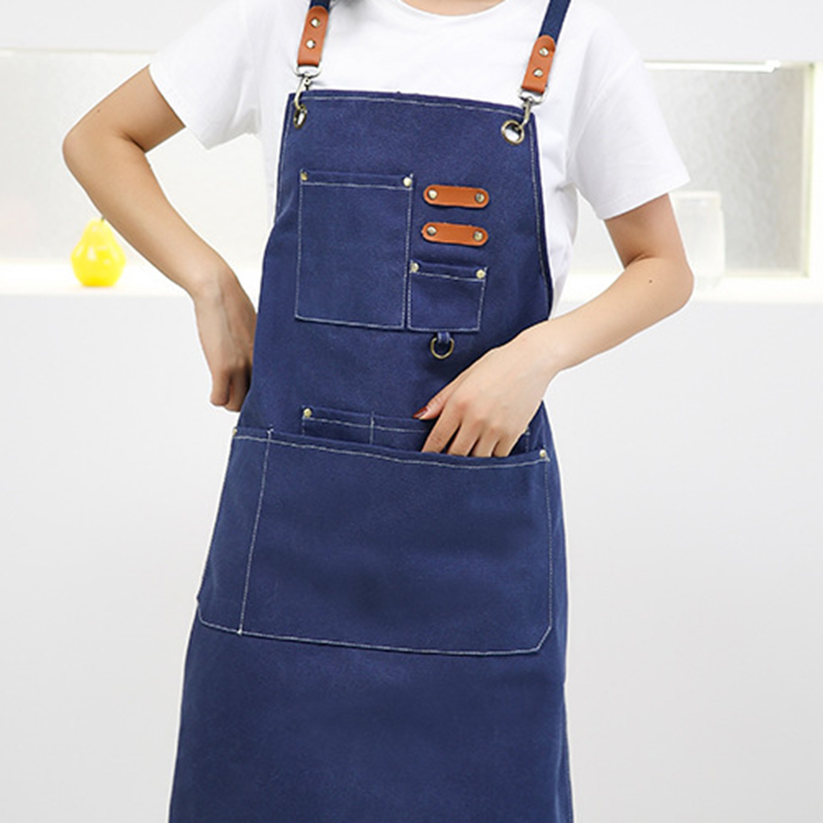 Cooking Overalls Sleeveless Dirt Resistant Cafe Milk Tea Shop Working ...