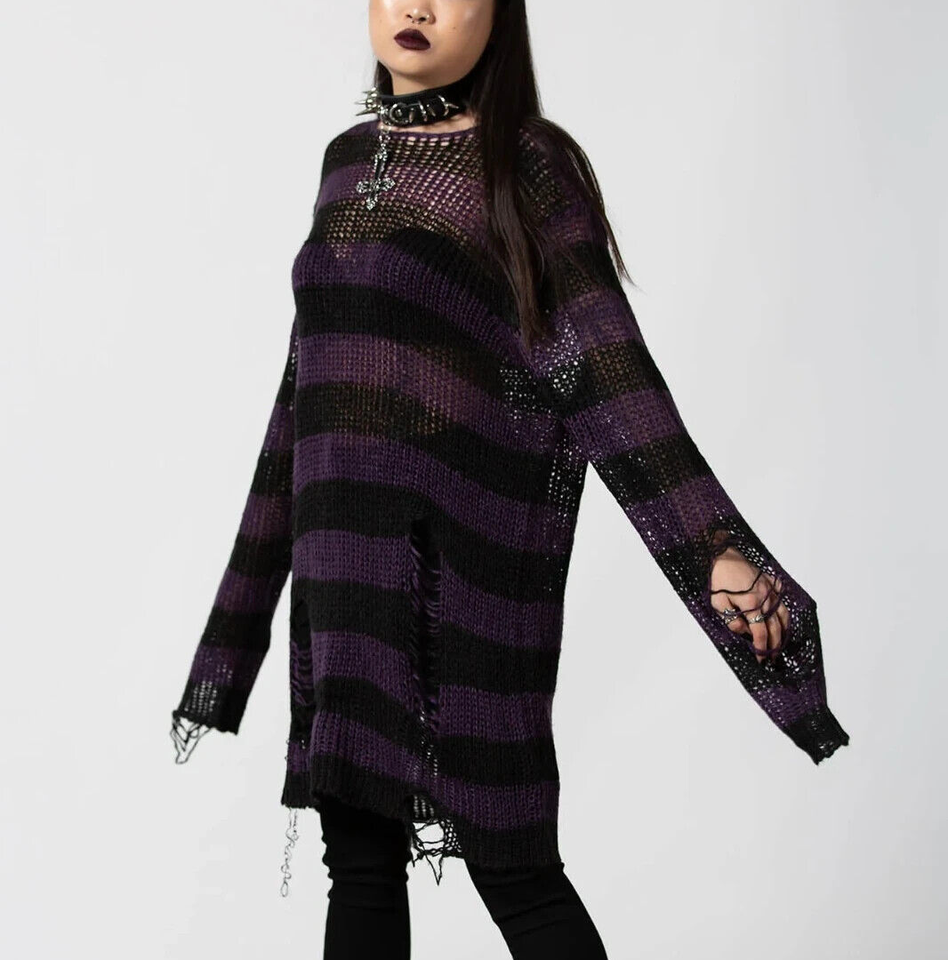 Killstar Graph Knit Sweater Distressed Goth Alternative Grunge Punk ...