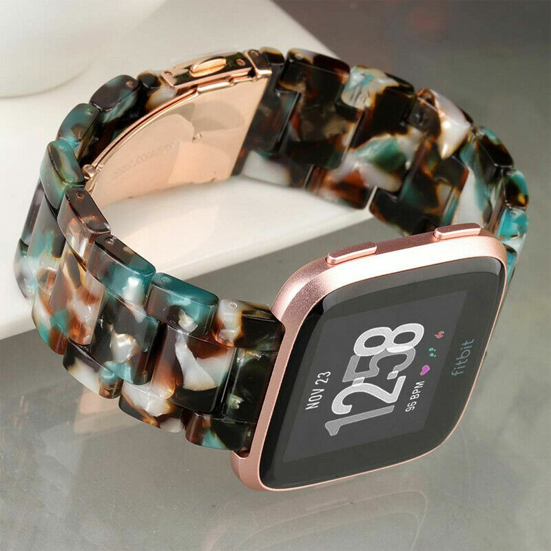 Waterproof Resin Watch Band Strap Wristbands for Fitbit Versa 2 / Versa ...