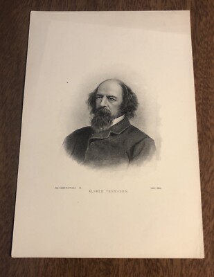 Vintage 8 x 5.5" Print Perry Pictures - Alfred Tennyson - British Poet ...