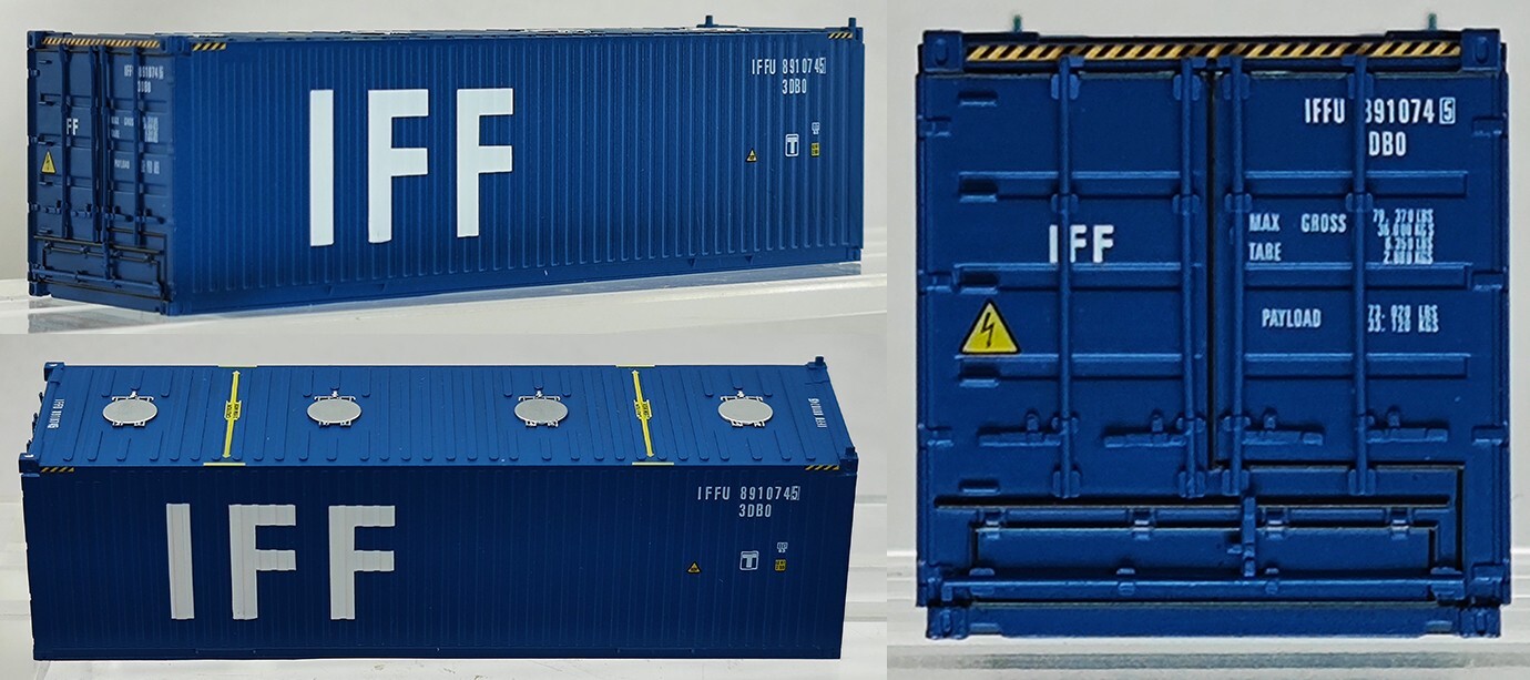 Pirate PI12380 - Set 2 Container For 30 " Colour Blue' Iff ' Ho 1:87 | eBay