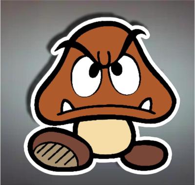 Nintendo NES Super Mario Bro's Goomba 4" Vinyl Decal Sticker Emblem | eBay