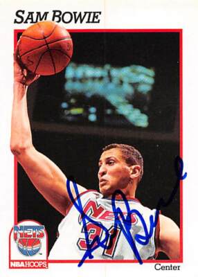 Sam Bowie autographed Basketball Card (New Jersey Nets, FT) 1991 Hoops ...