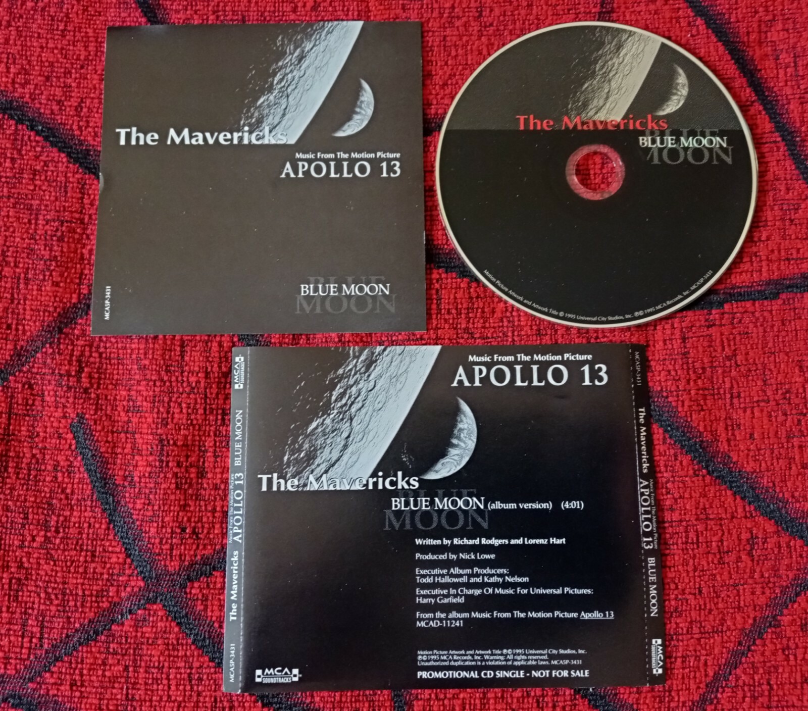 THE MAVERICKS **Blue Moon** 1995 1-TRACK PROMO CD SINGLE *APOLLO 13 ...