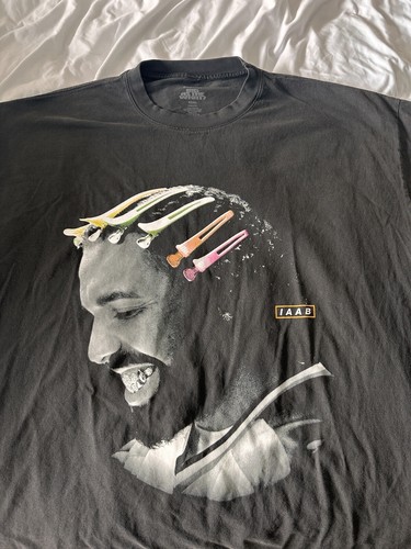 Drake Curl/Braids Tee Size 2XL For All The Dogs Big As The What Tour ...
