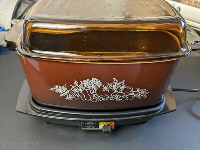 Vintage West Bend Slo-Cooker Plus Autumn Brown 6 Quart Automatic Cooker ...