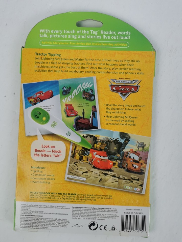 LeapFrog Tag Reading System Disney The World of Cars Tractor Tipping ...