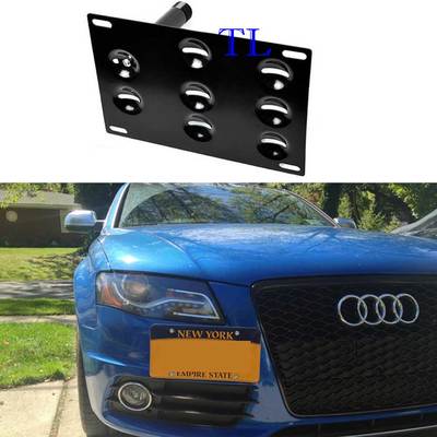 Front Bumper Tow Hook License Plate Mount Bracket For Audi A4 S4 A5 S5 ...