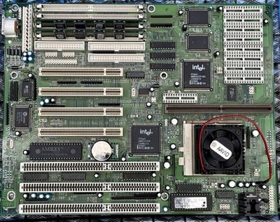 Vintage Pentium 100 Motherboard ECS Elitegroup TR5510 AIO 16MB IBM SIMM ...