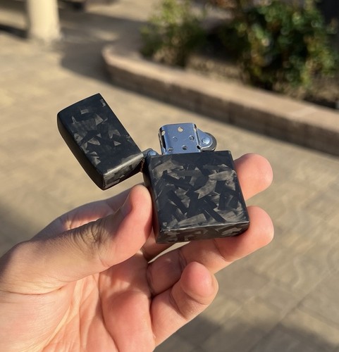 Original Zippo Brass Lighter Insert With Custom Made FORGED CARBON ...