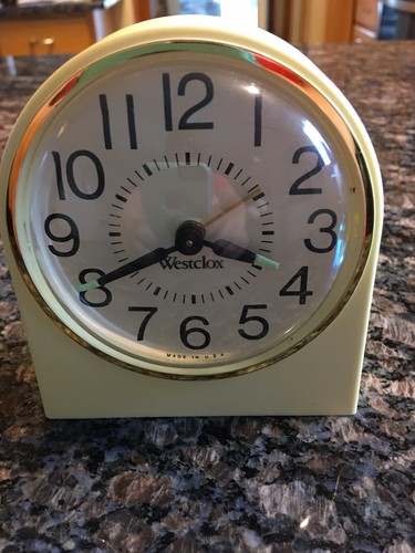 Vintage Westclock Wind-Up Desk tabletop alarm clock Glow in Dark ...