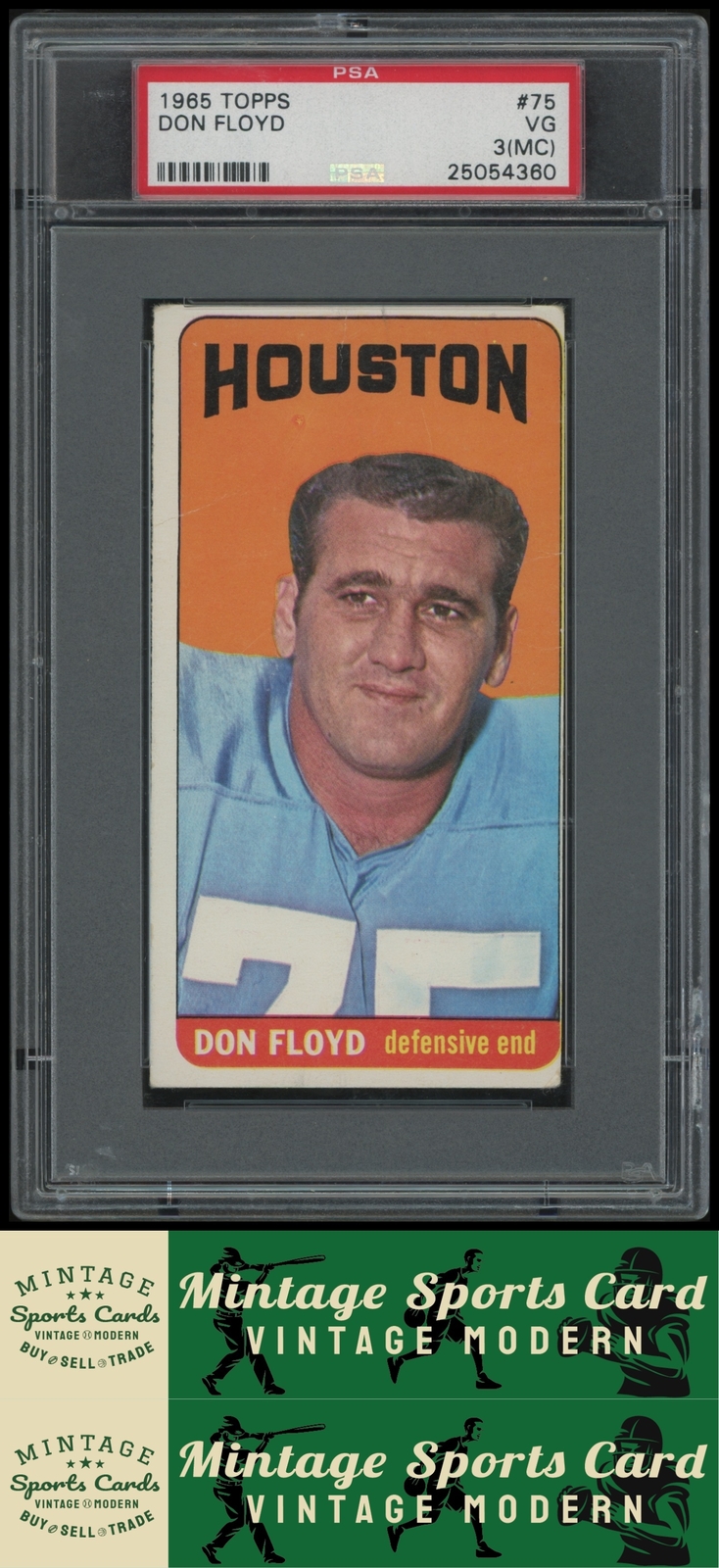 1965 Topps - Don Floyd - #75 Houston Oilers PSA 3(MC) | eBay