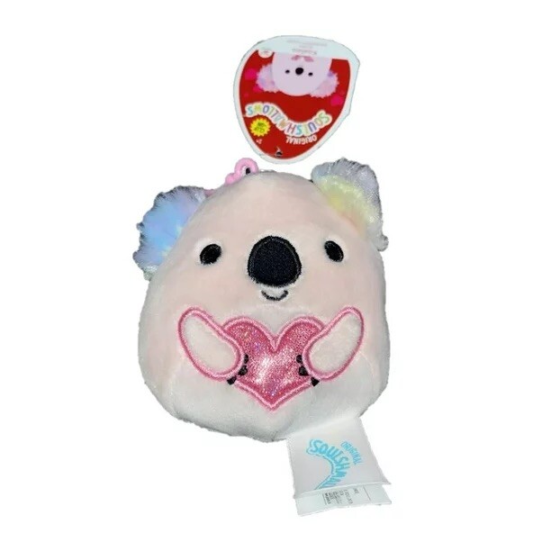 Squishmallow Kaelea Koala Clip On Keychain Pink Valentine's 3.5 ...