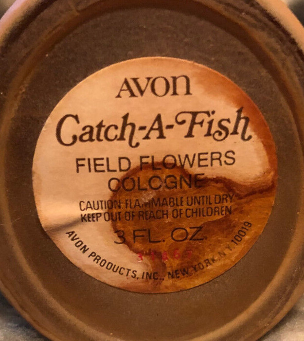 Vintage AVON CATCH-A-FISH Field Flowers Cologne in Fishing Boy (Empty ...