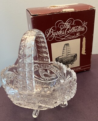 Hofbauer The Byrds Collection Crystal Basket 1323 from Germany 5"'x5"x3 ...