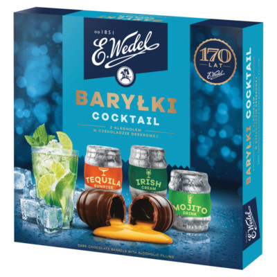 WEDEL BARRELS - COCKTAIL - 200G - ALCOHOL FILLING LIQUOUR CHOCOLATE ...