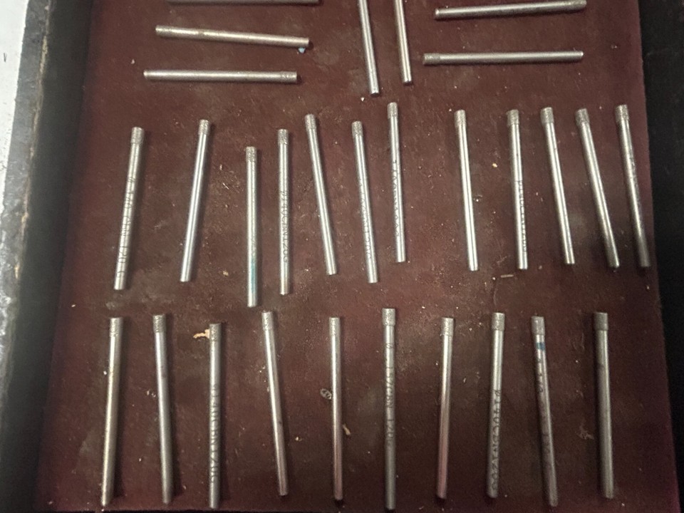 MACHINIST Stg TOOLS 32 Pc Shank Mounted Arbor CBN Wheel ID Jig Grinding ...