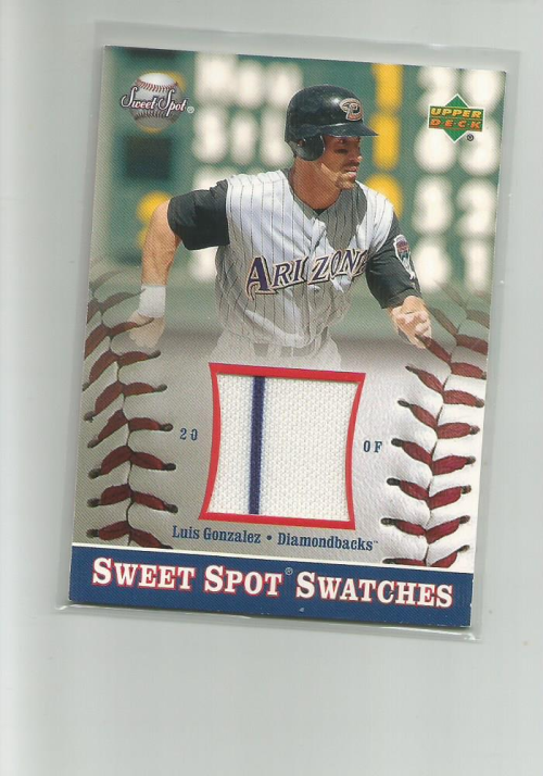 2002 SWEET SPOT SWATCHES #SLG LUIS GONZALEZ JERSEY E129 | eBay