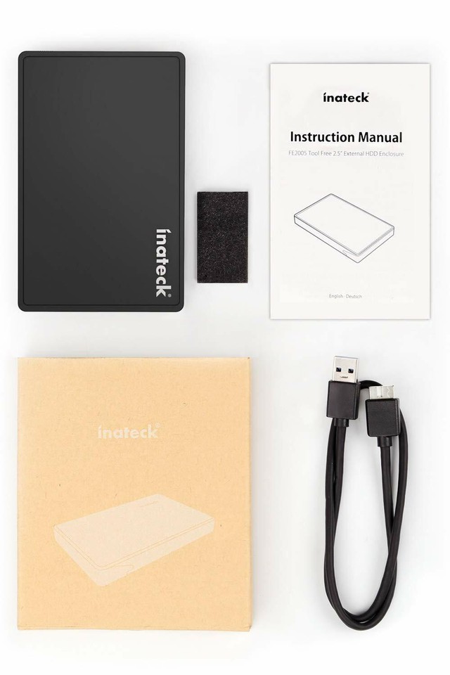 Inateck USB 3.0 External Hard Drive Enclosure For 2.5" SATA HDD/SSD ...