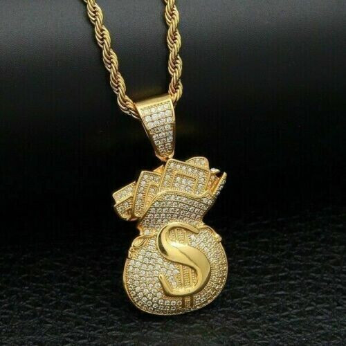 Men’s 10K Yellow Gold Fn 2.00CT Diamond Drip Melt A Initial Letter ...