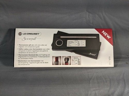 Le Creuset Screwpull Wine Thermometer Wine Collar Drip Ring Gift Set ...
