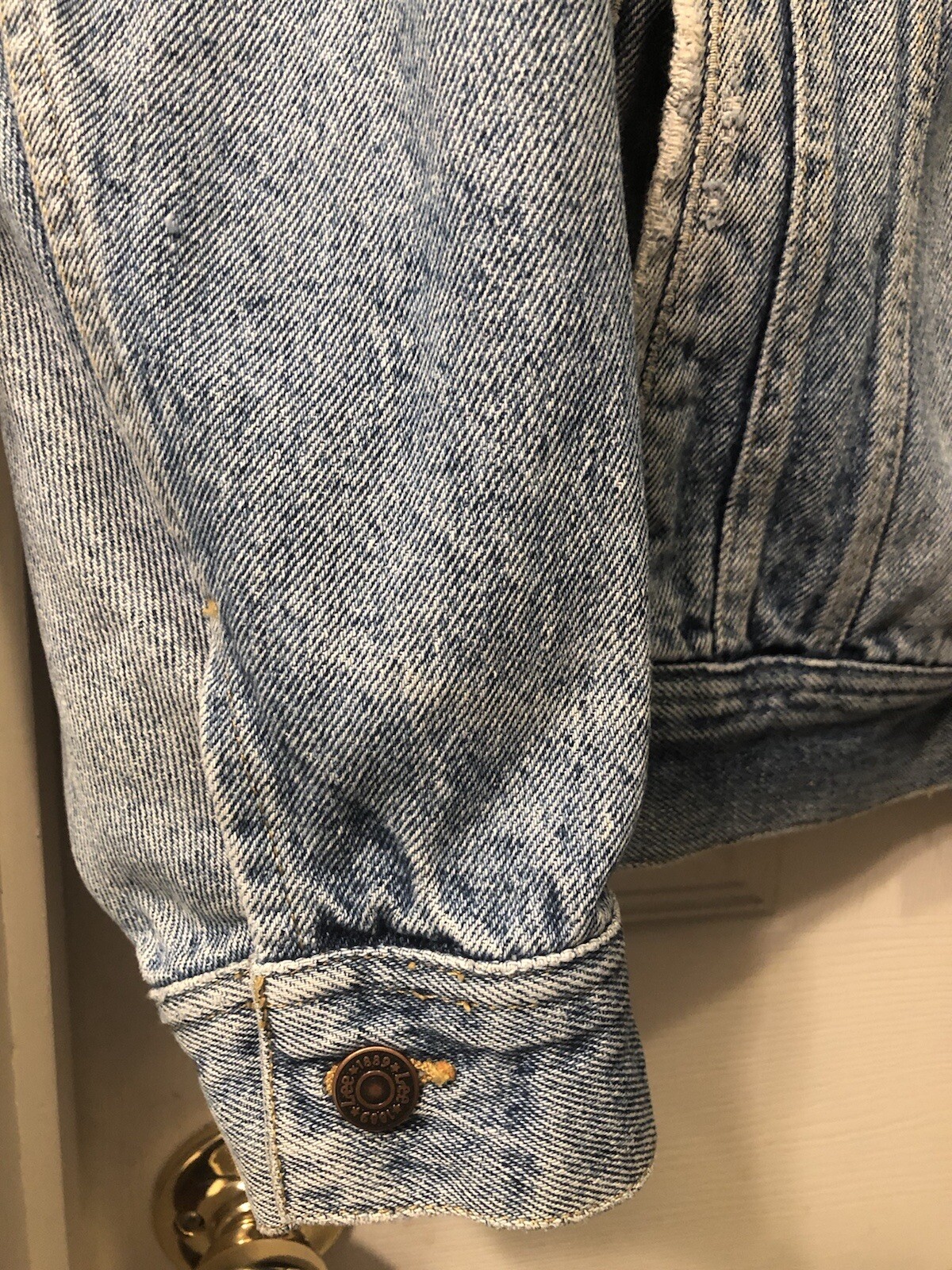 MENS VINTAGE AUTHENTIC LEE JACKET Denim Coat Size Lar… - Gem