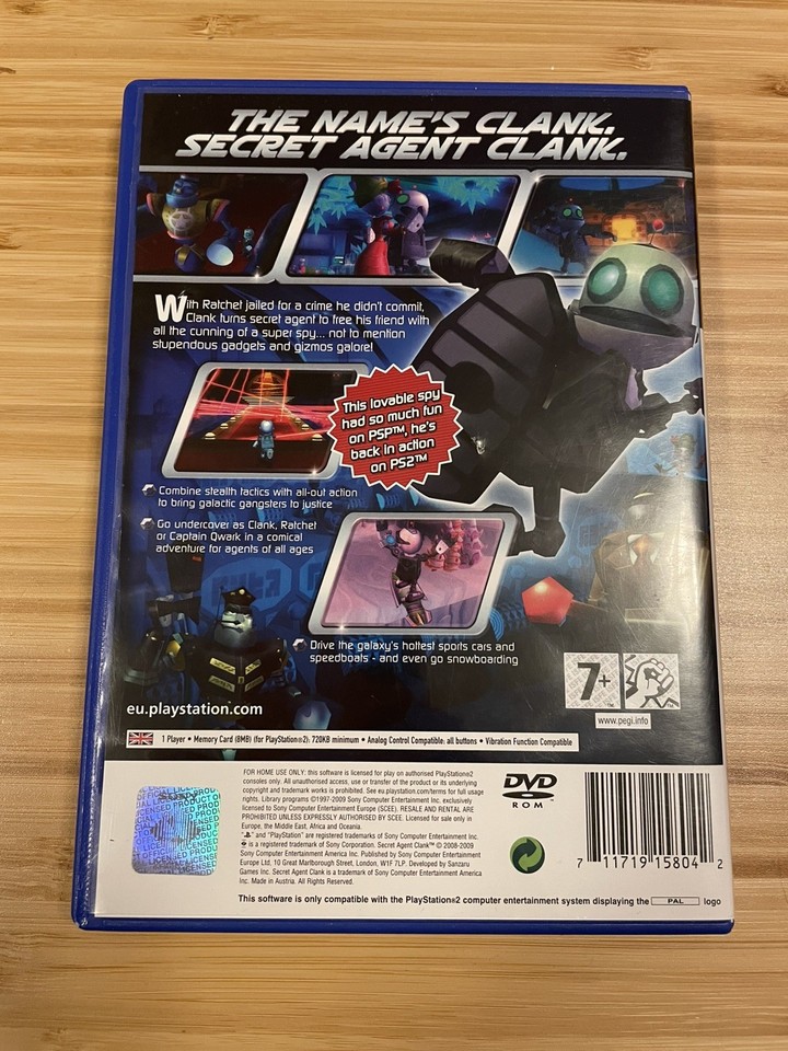 Secret Agent Clank – Playstation 2 PS2 Game with manual – UK PAL Sony ...