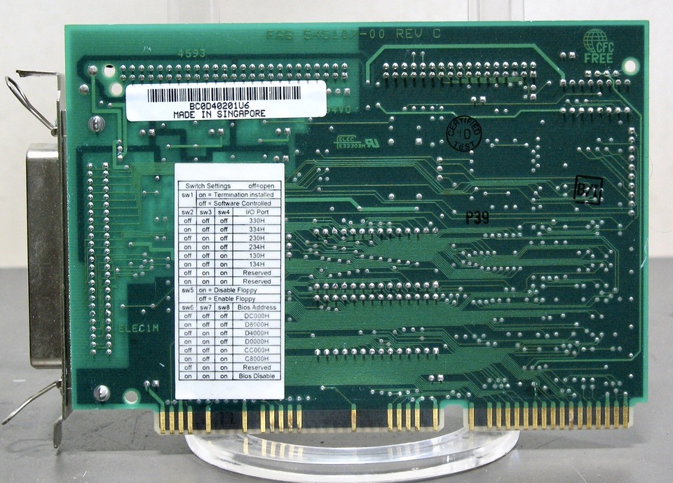 Vintage Adaptec ISA SCSI Hard Disk Controller AHA-1542CF | eBay