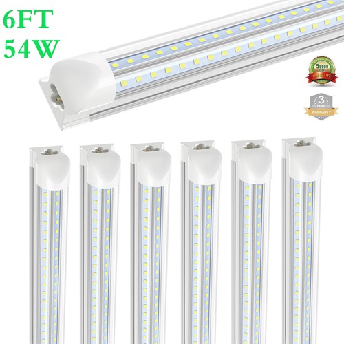 T8 6FT LED Shop Light Fixtures 54W 6 Foot Garage Ceiling Utility LED ...