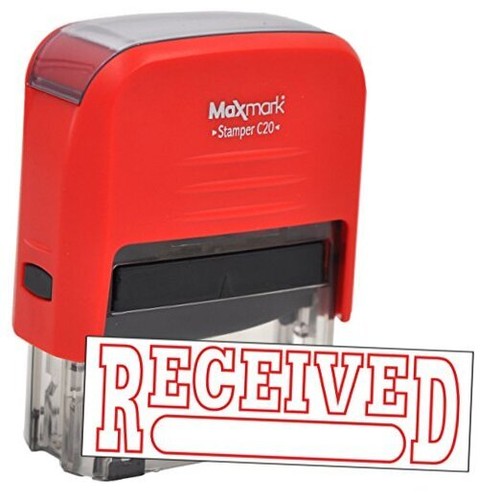 Received Self Inking Rubber Stamp with Ink RECEIVED Red | eBay
