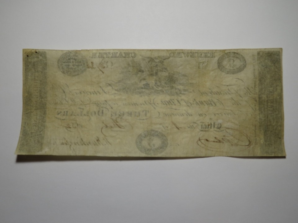 $3 1832 Utica New York NY Obsolete Currency Bank Note Bill Bank of ...