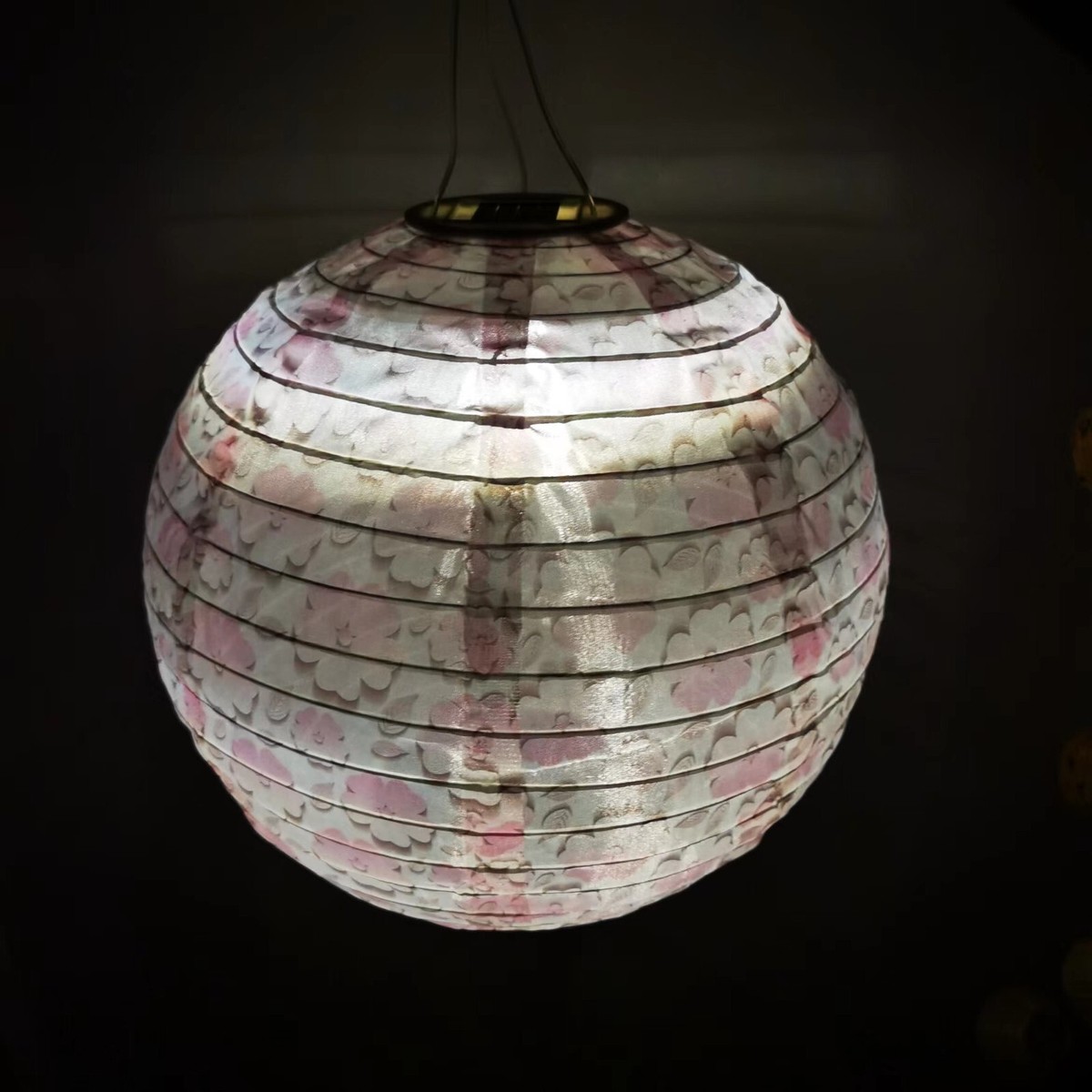 Solar Outdoor Lantern Hanging Nylon Rechargeable Led Chinese Lighting