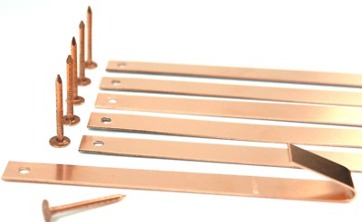 0.9mm COPPER ROOFING STRIPS + NAILS Tingle Soaker Slate Stone Roof 1/2 ...