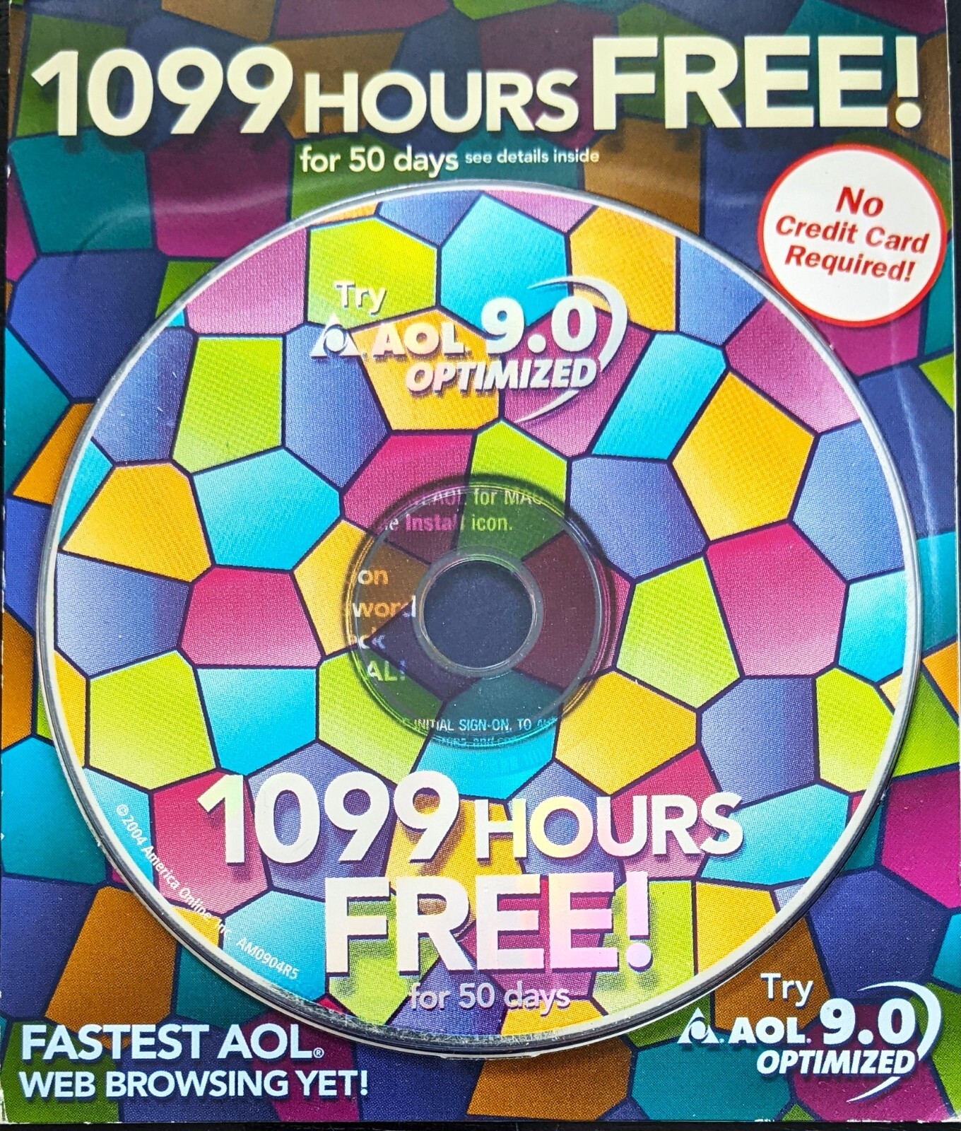 MOSAIC America Online Collectible / Install Disc, Vintage AOL CD, v9.0 ...