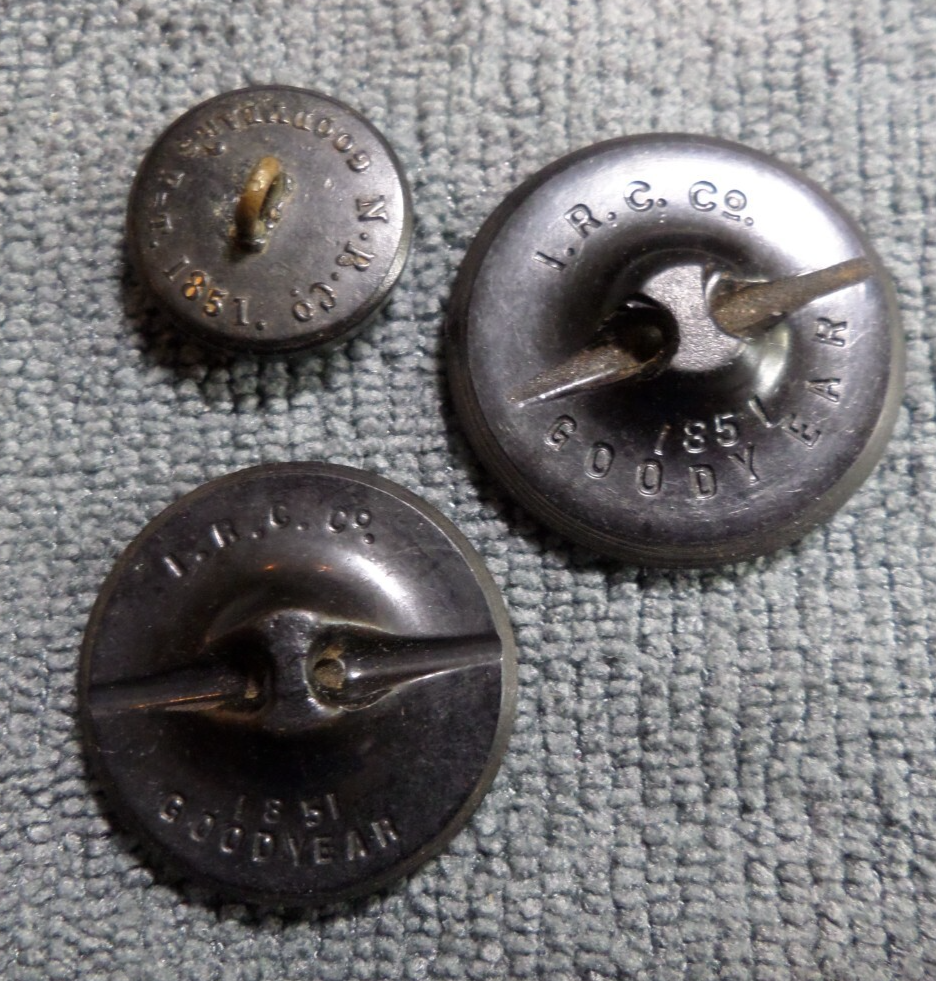 Lot of 3 Vintage Antique Buttons GOODYEAR 1851 | eBay