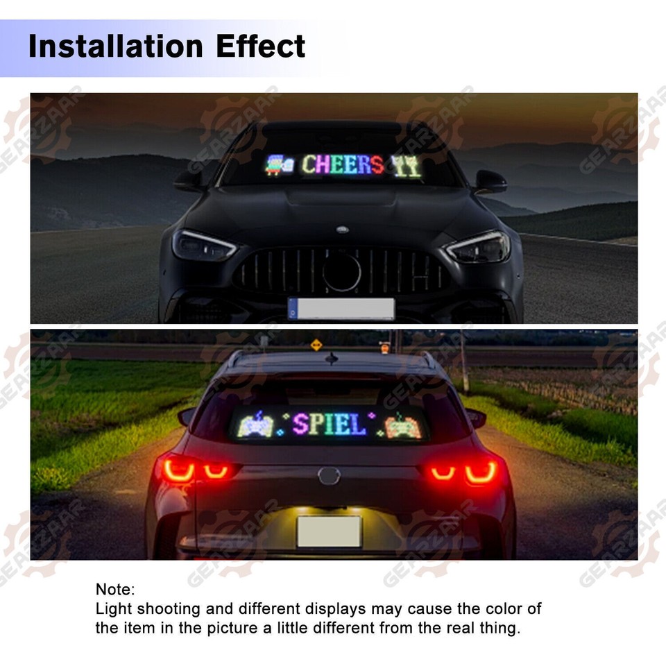 5/12V Car LED Programmable Sign Moving Scrolling Message Display Board ...