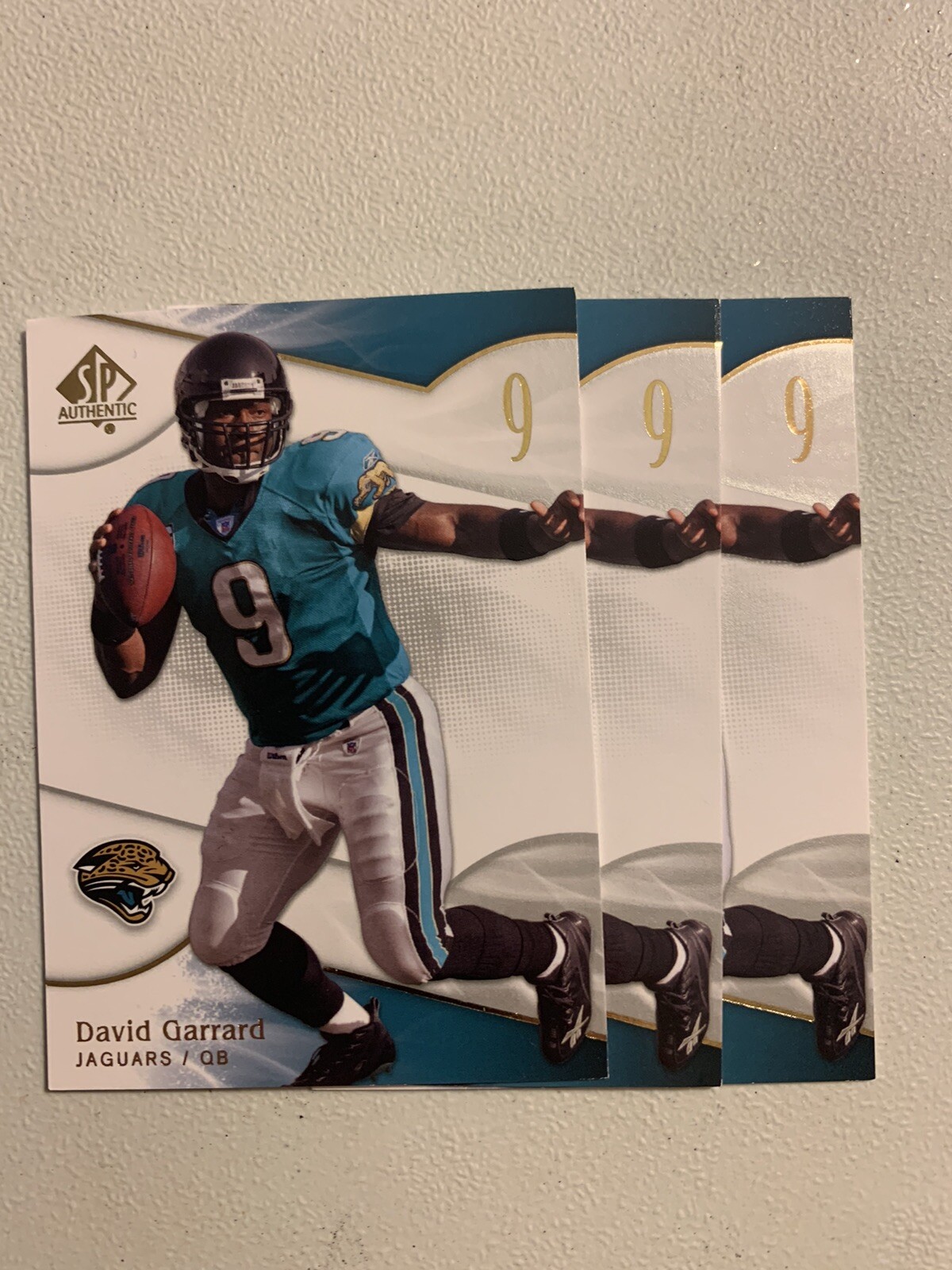 3 David Garrard SP Authentic football cards | eBay