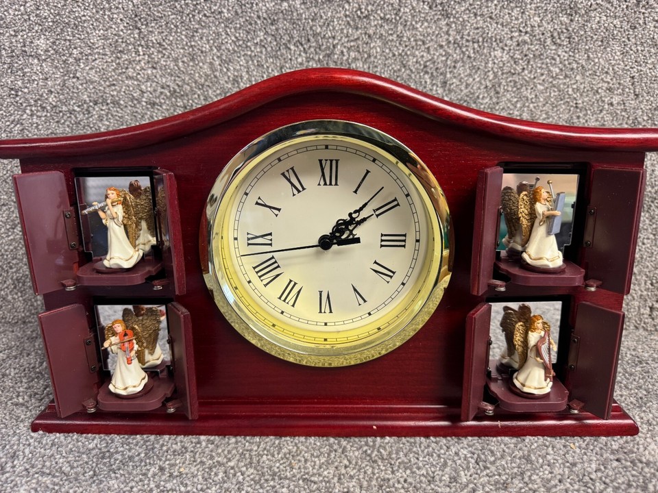 Gold Label Symphony Surprise Angel Orchestra Mantel Clock Mr Christmas ...