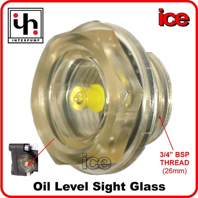 Oil Fluid Level Measure Sight Glass 3/4" (26mm) Pump Gearbox Hydraulic ...