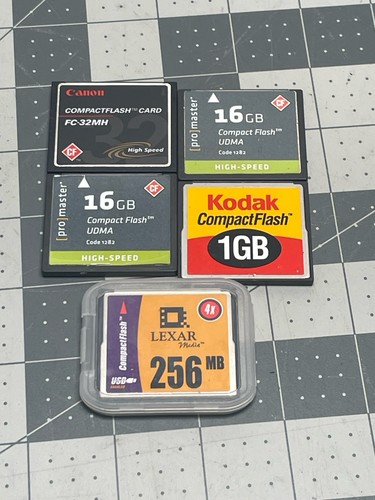 Lot Of 5x Compact Flash Memory Cards | eBay