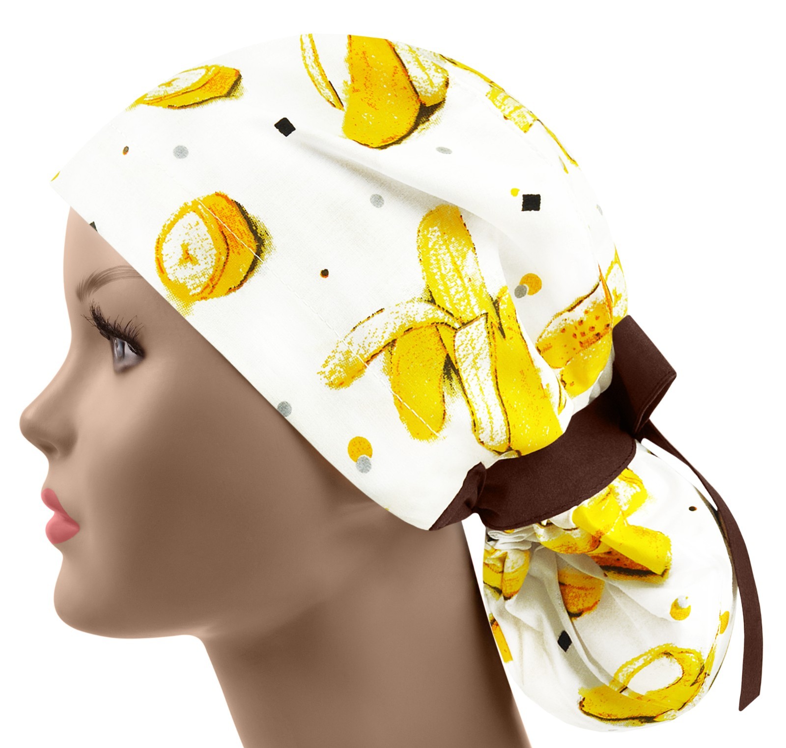 Scrub hats, nurse scrub cap, womens surgical hat, banana ponytail scrub ...