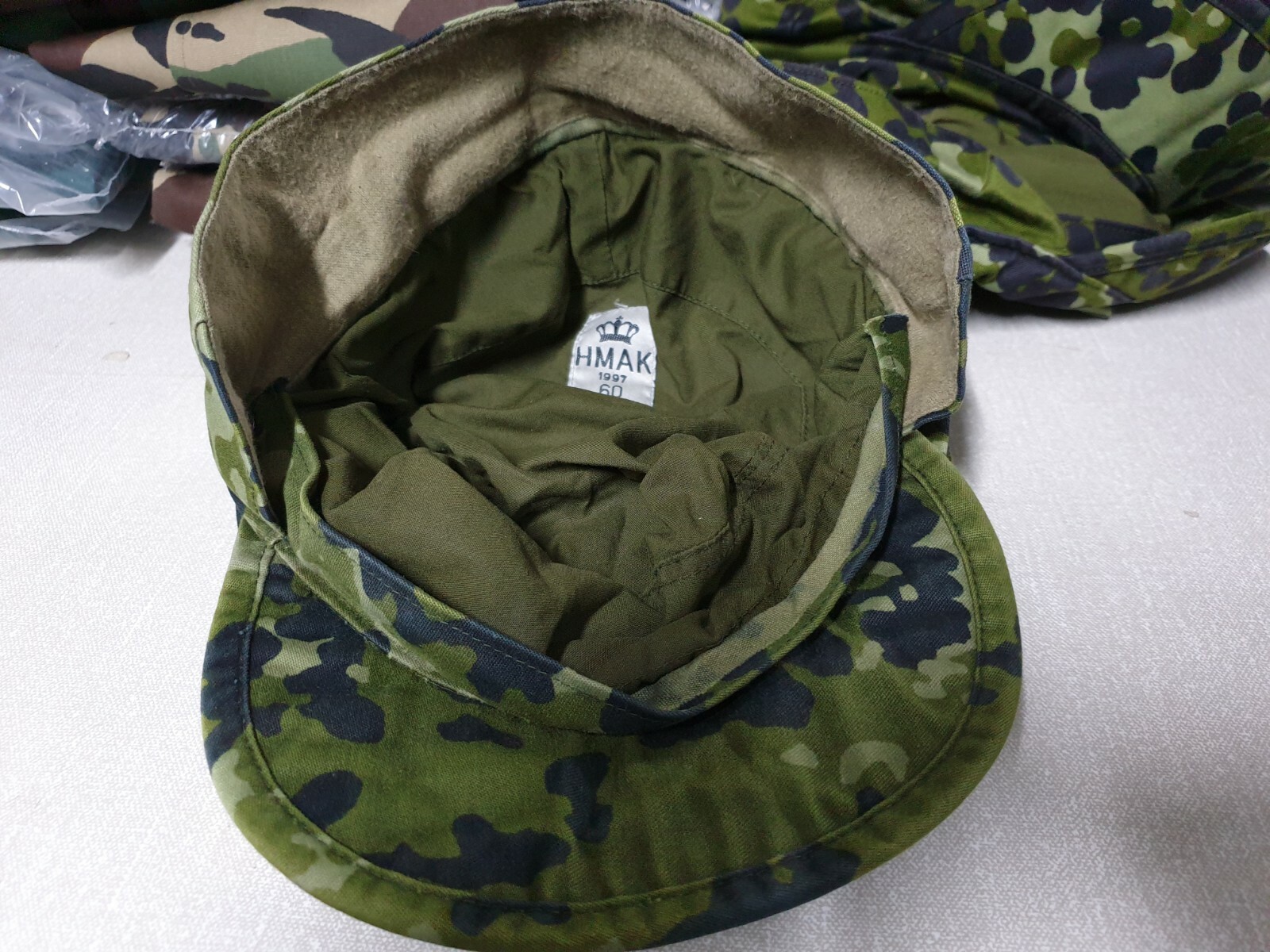 Genuine Danish Army M84 Flecktarn Camouflage Military Field Cap Sun ...