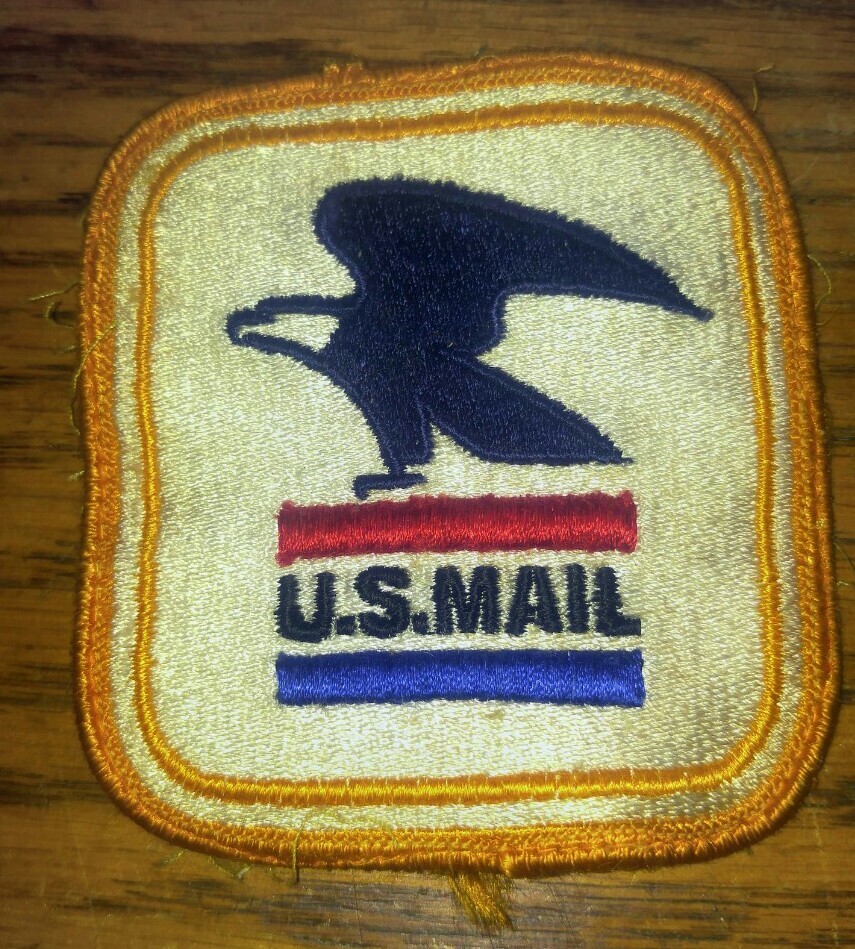 VINTAGE US MAIL PATCH EAGLE LOGO USPS US POST OFFICE UNIFORM CAP JACKET ...