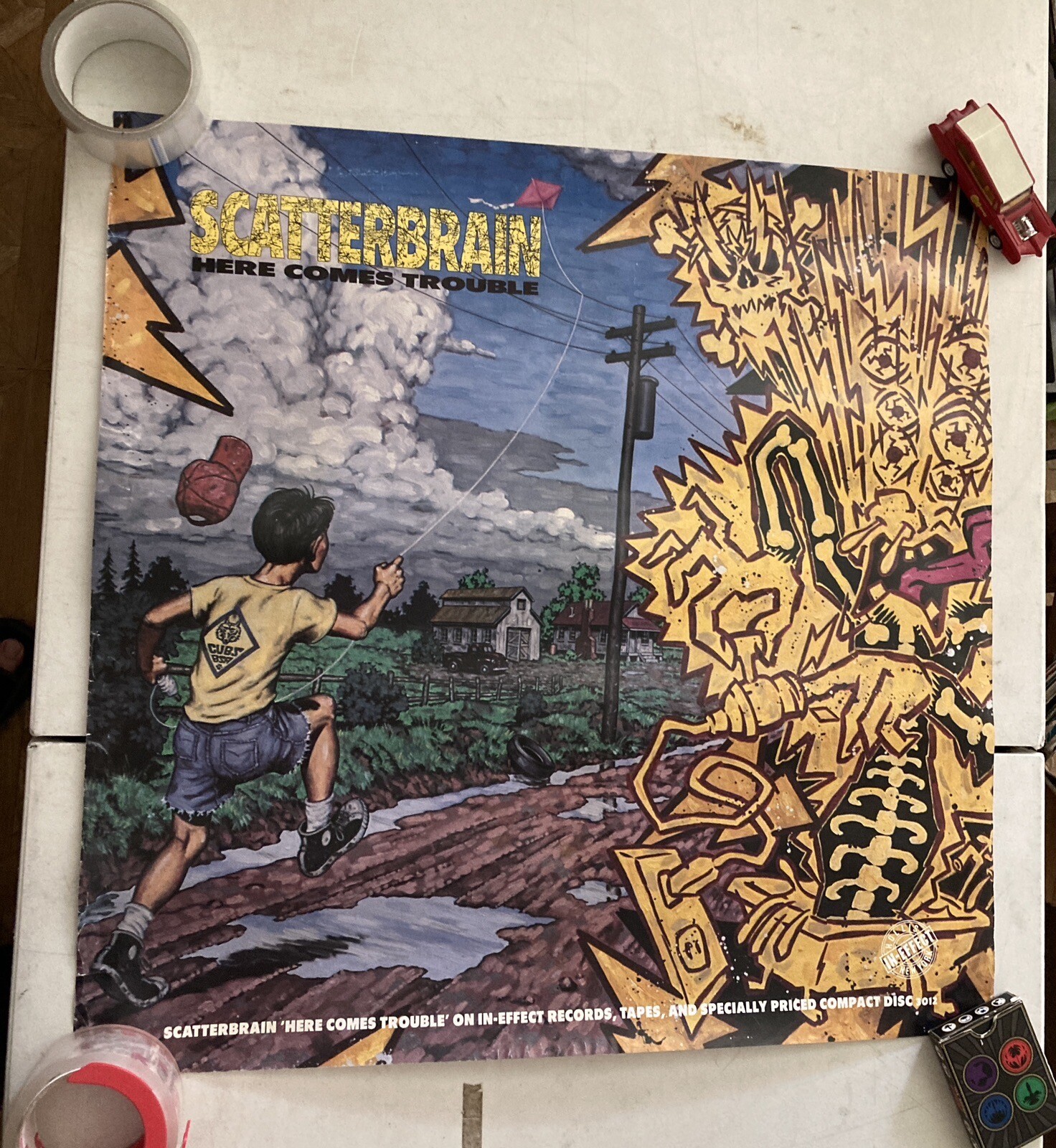 Scatterbrain Here Comes Trouble ORIGINAL 1990 PROMO POSTER Robert Williams Art | eBay