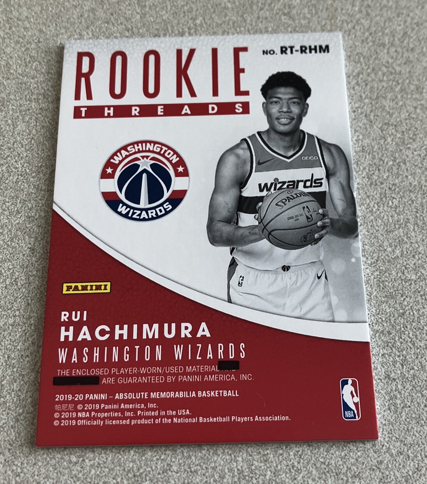 2019-20 Panini Absolute RC Threads RT-THM Rui Hachimura Wizards | eBay