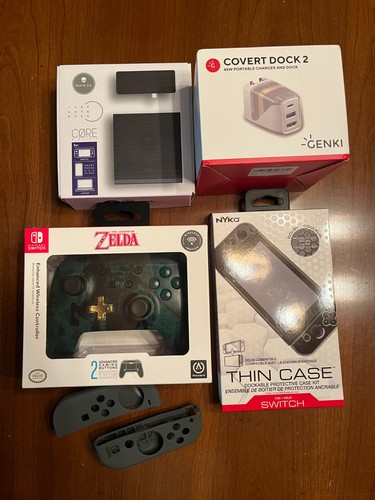 Lot of Switch Accessories. Genki Dock, Skull and Co jumpgate, Power A ...