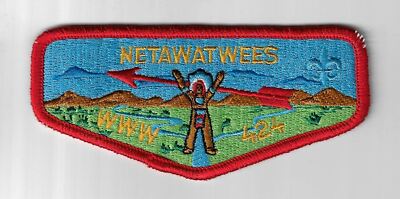 OA Netawatwees Lodge 424 S34 Flap RED Bdr. Zane Trace Council 467 ...