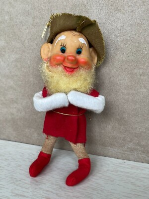Vintage Christmas Knee Hugger Style Hillbilly Elf, Beard | eBay