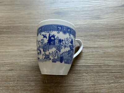 Vintage Calamityware Don Moyer Blue & White 12 oz. Mug Made in Poland ...