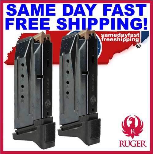 Ruger Security 380 OEM 10 Round Mag 2 Pack 90729 SAME DAY FAST FREE ...